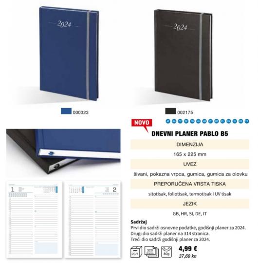 Dnevni planer Pablo B5 - Rokovnici, planeri, notesi, mape